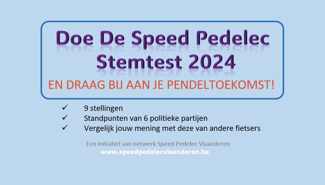 Doe De Speed Pedelec Stemtest 2024! – Speed Pedelec Vlaanderen